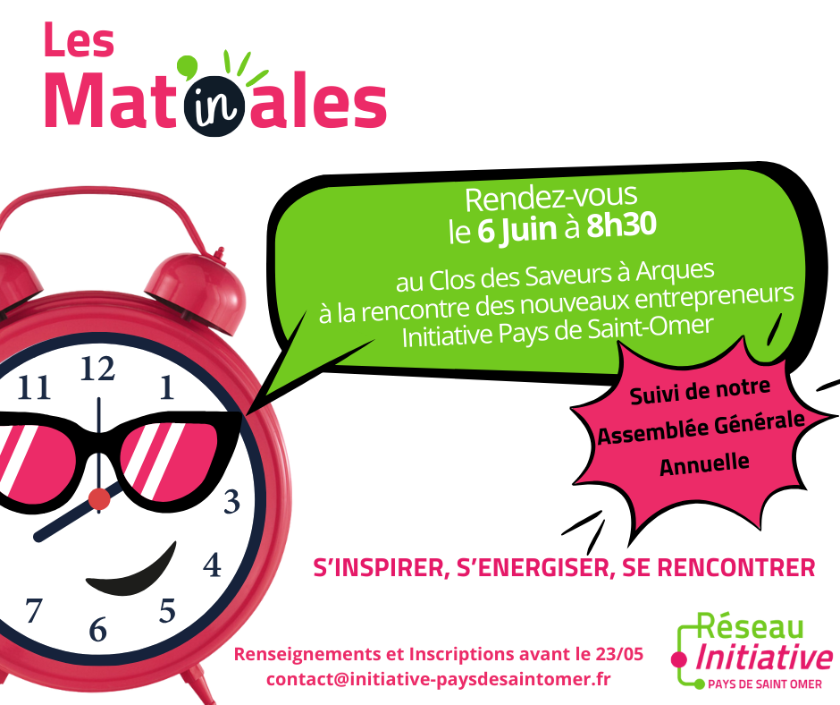 Matinales de l'Initiative 6 juin 2024, RDV à 8h30 Matinales de l'Initiative 6 juin 2024, RDV à 8h30